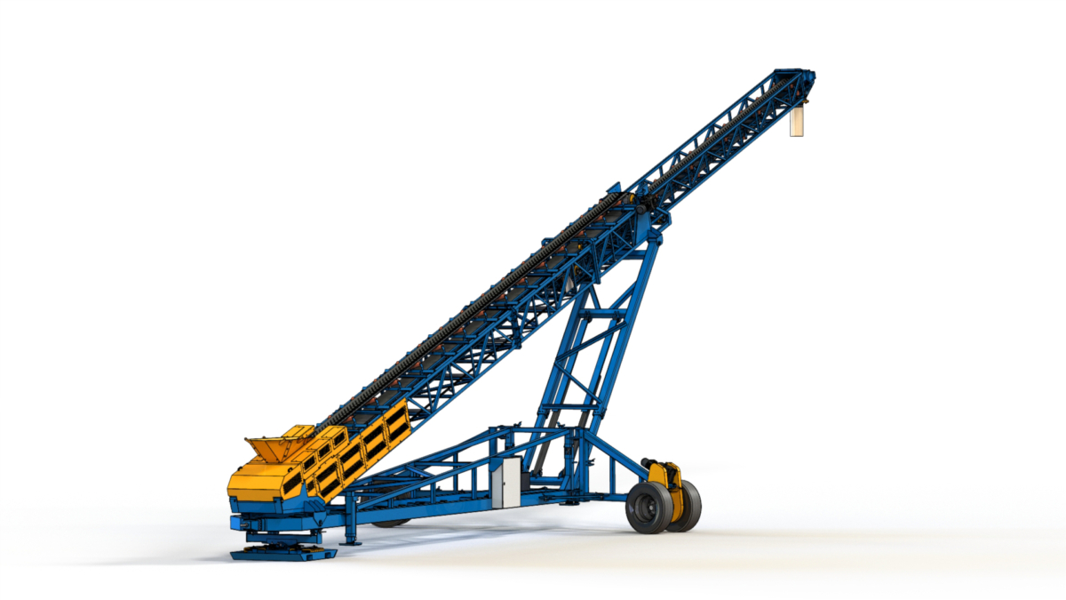 Telescopic stacker conveyor , conveyor lines and solutions – Cantec OÜ