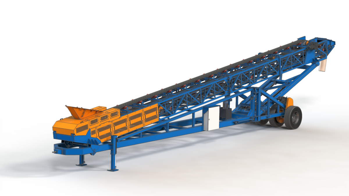 Telescopic stacker conveyor , conveyor lines and solutions – Cantec OÜ